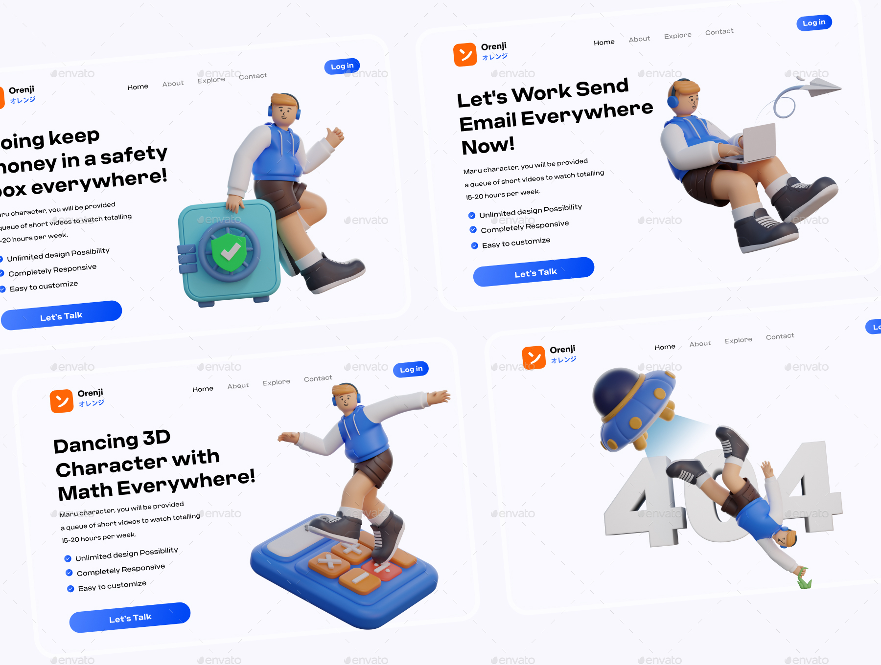 Maru 3D Characters, Graphics | GraphicRiver